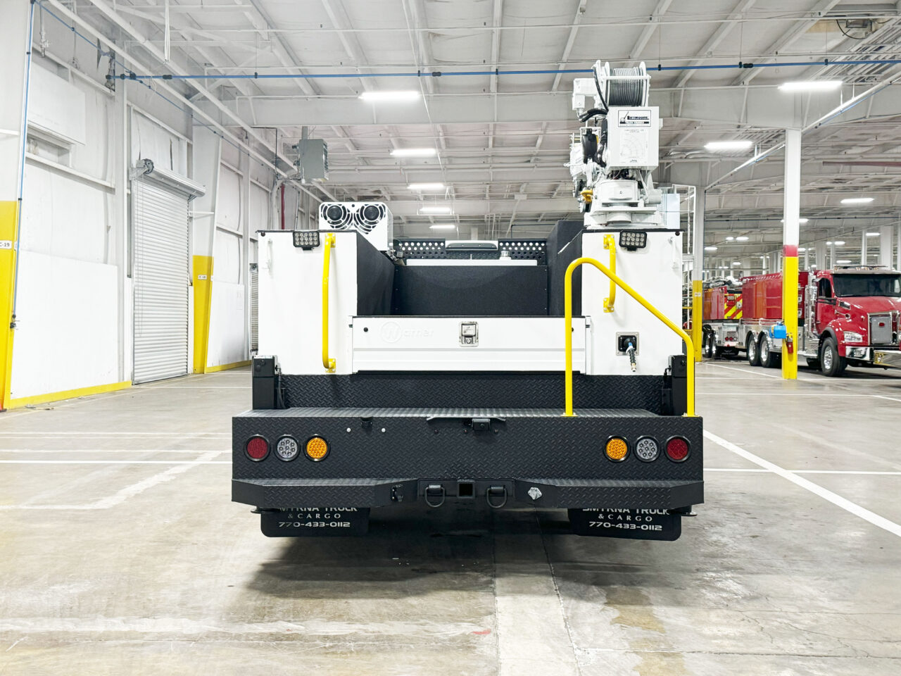 Ford F-600 with Warner 8k Crane Body & Liftmoore 8045 Crane - Smyrna Truck